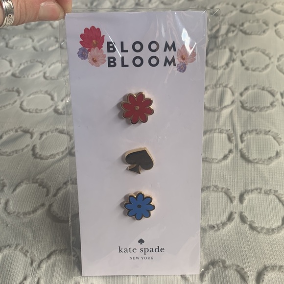 kate spade | Jewelry | Kate Spade Enamel Pins Set Of 3 | Poshmark
